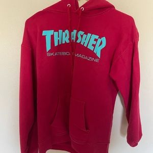 Thrasher Jackets & Coats | Thrasher Hoodie Skate Flames Magazine Black ...